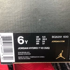 Jordan | Shoes | Nike Jordan Hydro 7 V2 Slide Sandals Gym Red Black ...